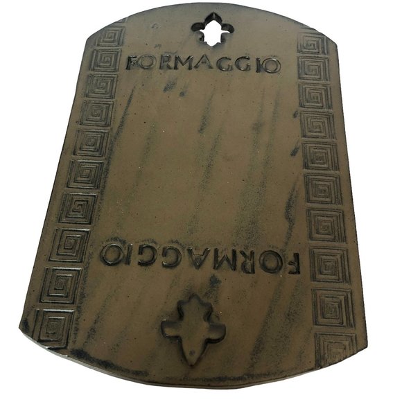 Dining | Formaggio Italian Cheese Tray Heavy Ceramic Tile Fleur De Lis ...